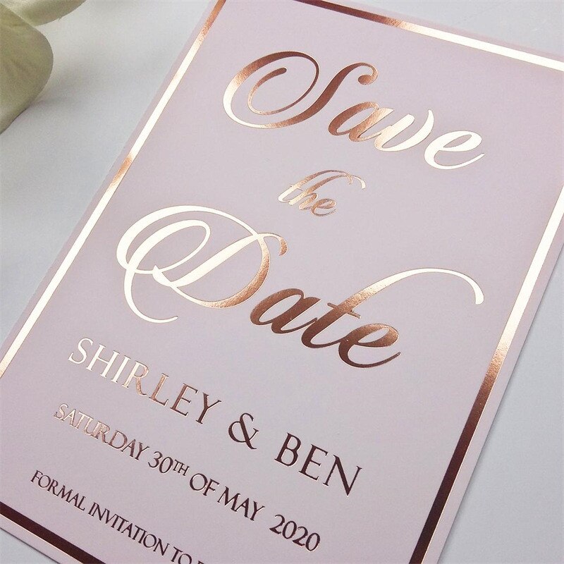 Pink and gold wedding invitations 60 photos - Astyledwedding.com